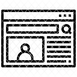 wireframe icon, expand icon, user icon, profile icon, information icon ...