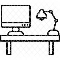 workspace icon, computer icon, cubicle icon, desk icon, desktop icon ...