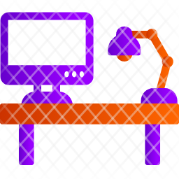 workspace icon, computer icon, cubicle icon, desk icon, desktop icon ...