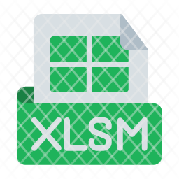 xlsm icon, xls icon, excel file icon, sheet icon, spreadsheet icon, worksheet icon, macro icon ...